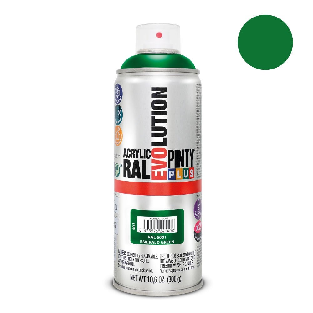 Pintura Spray PintyPlus Evolution RAL 6001 Verde Esmeralda 520cc ...