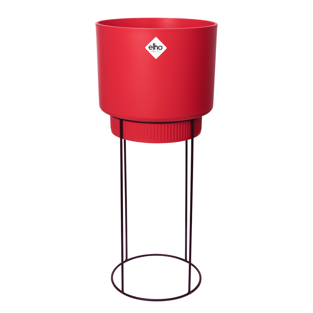 Elho B.for Studio Tour 30 Vase rond rouge brillant | Leroy Merlin