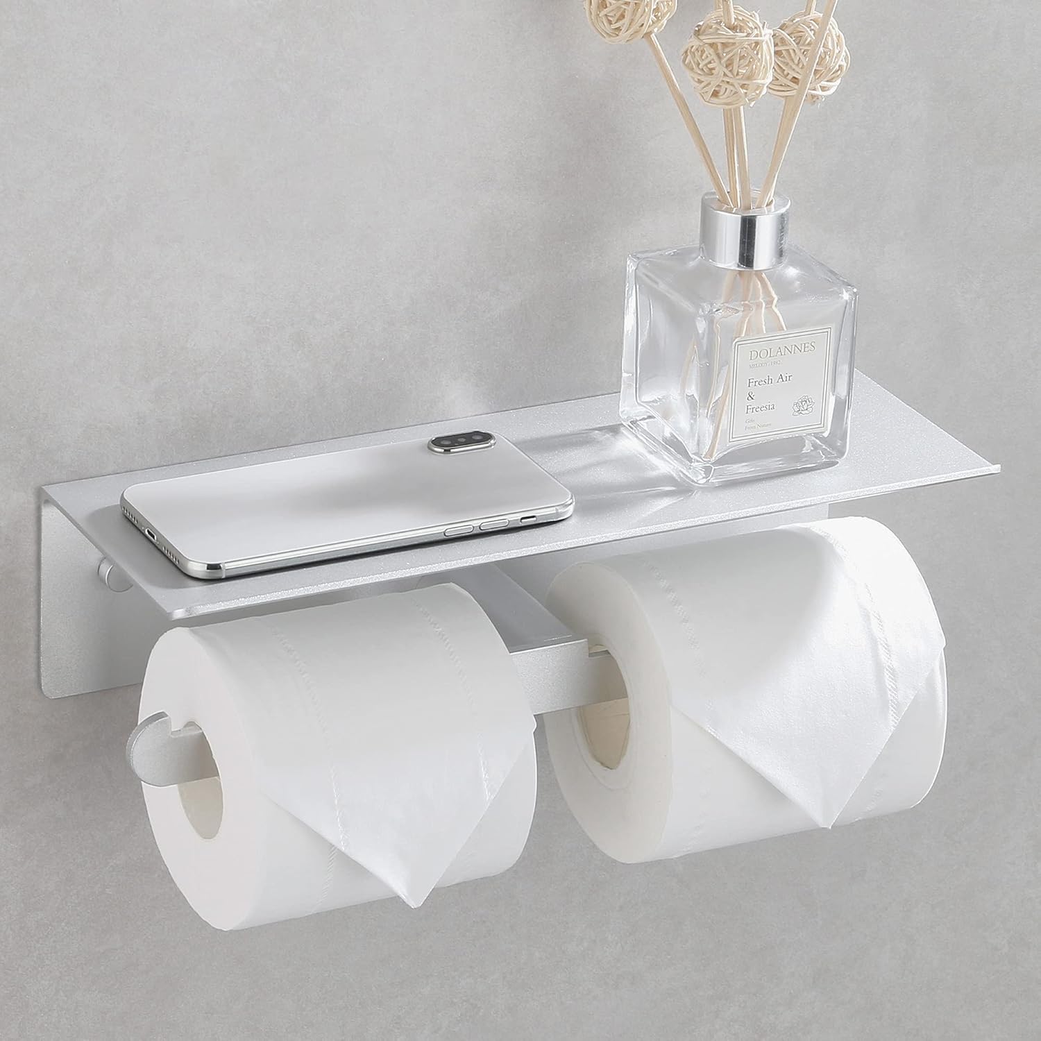 Soporte para papel higiénico autoadhesivo doble, sin necesidad de ...