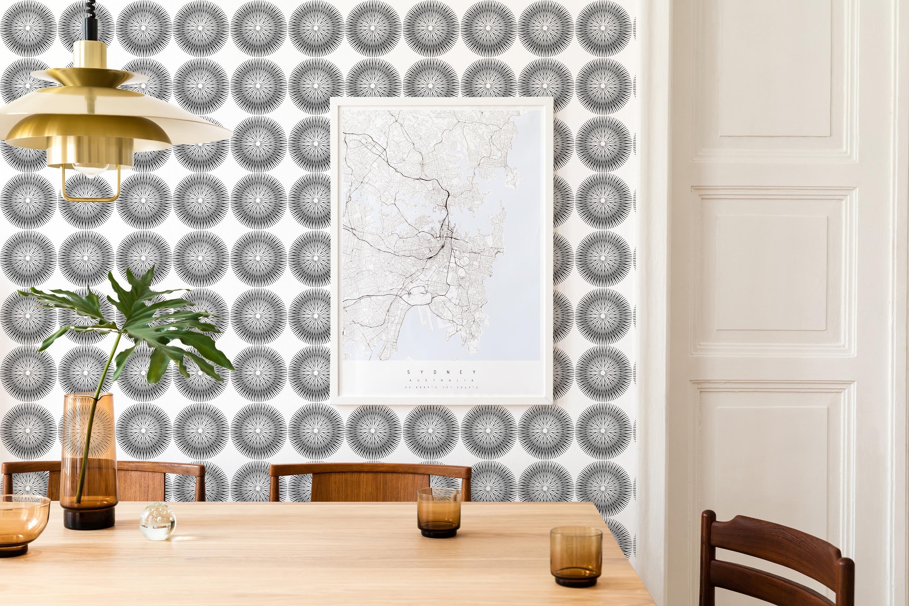 Contemporary Geometric Circle Wallpaper | Leroy Merlin