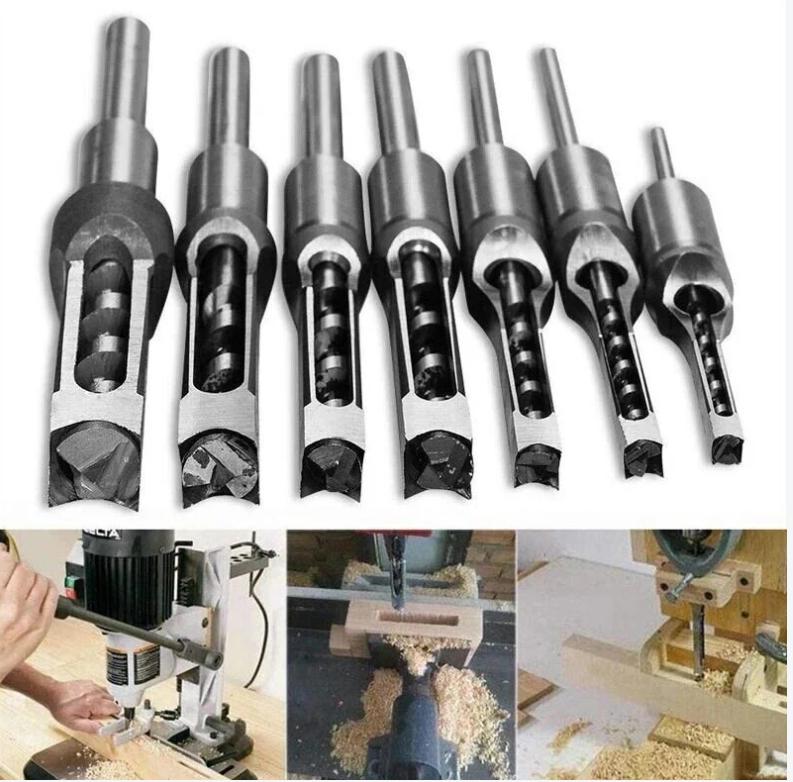 Mèches de forage hélicodales HSS,travail du bois,carré,outils de forage ...