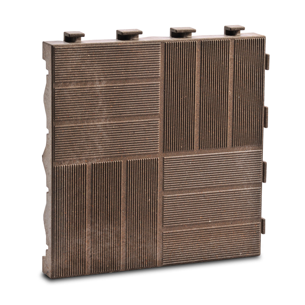 Dalle de terrasse composite marron LATERA Original 40x40x4,5 cm | Leroy ...