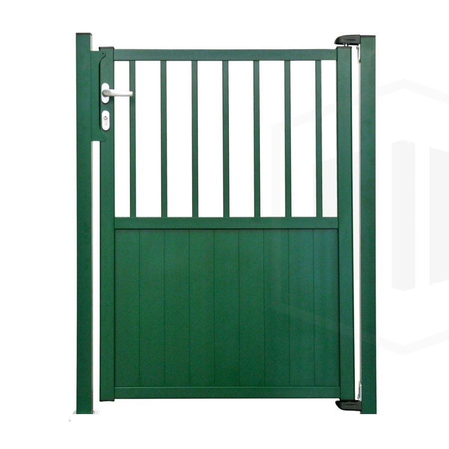 Portillon aluminium semi ajouré Haut 120 x Larg 100 cm - Vert 6005 ...