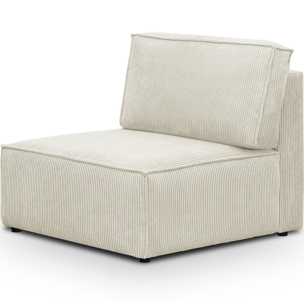 Chauffeuse modulable en velours côtelé beige - Harper Mod | Leroy Merlin