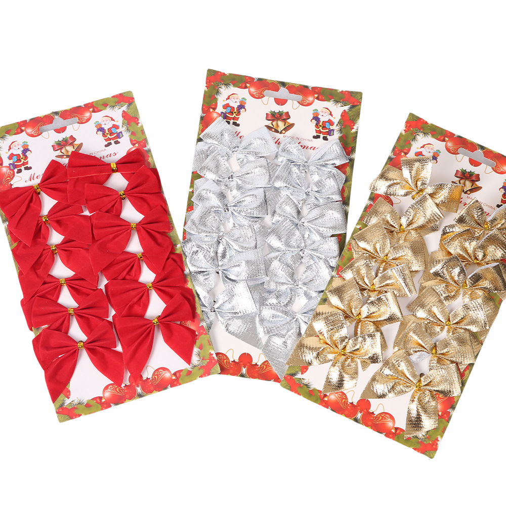 36 paquets de mini décorations d'arc de Noël, arc de couronnes, arc d ...