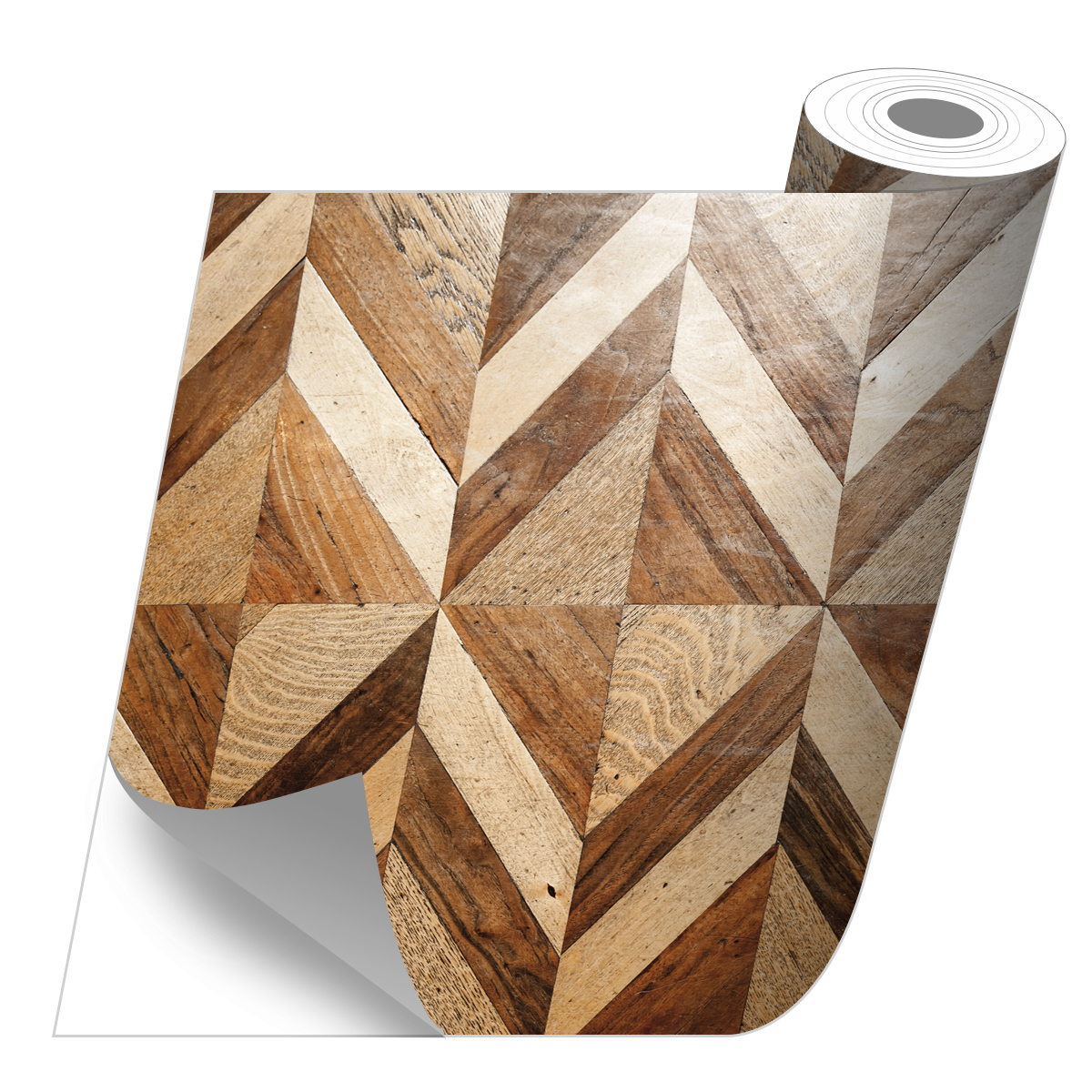 Rollo sticker Rombos madera 50x100 cm | Leroy Merlin