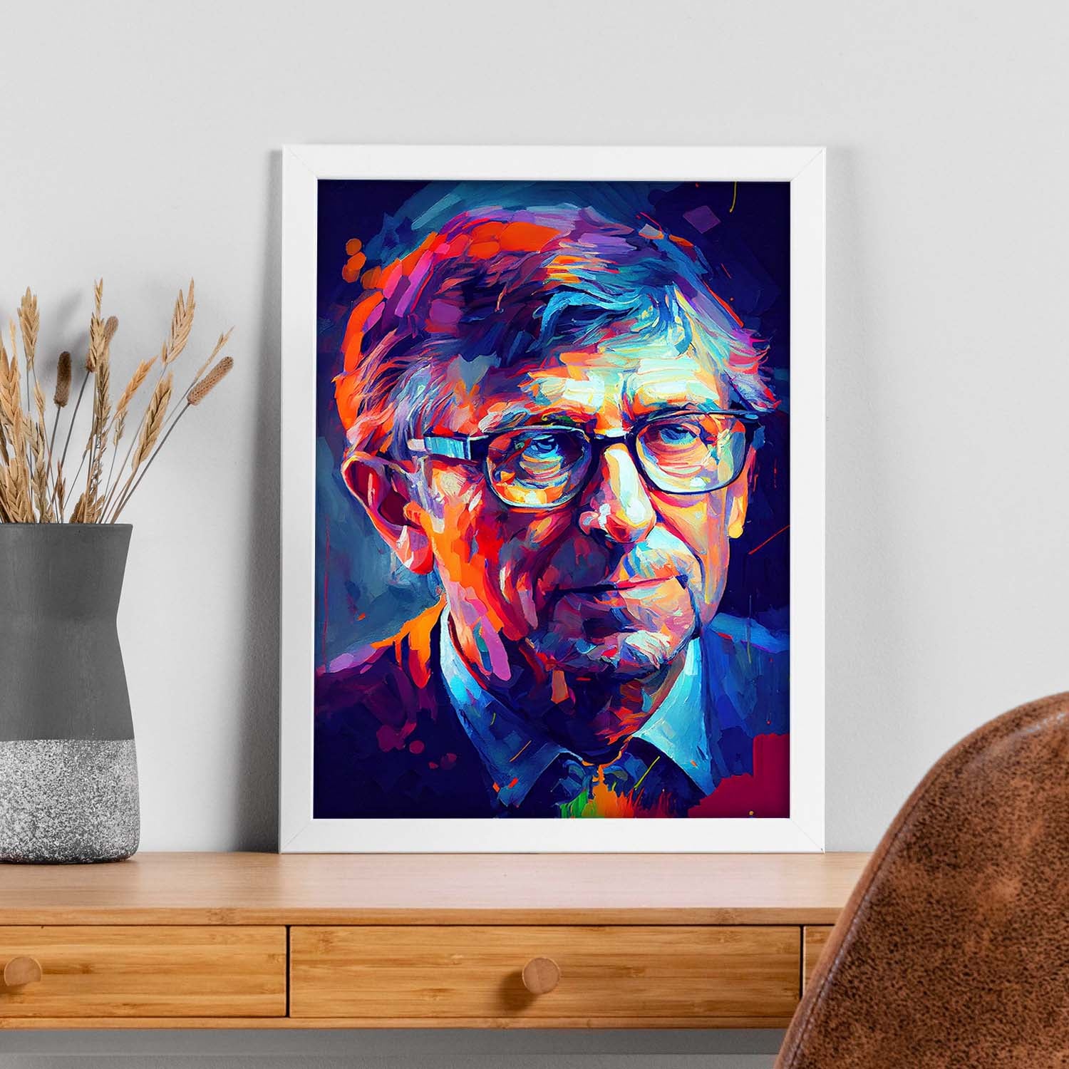 Bill Gates Affiche En Style Portrait En Couleur Illustrations De ...
