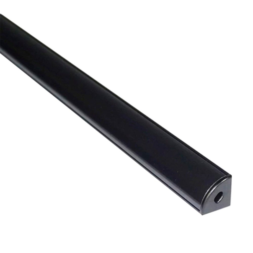 LEDBOX KIT - Perfil aluminio KORK-mini para tiras LED, 1 metro, negro ...