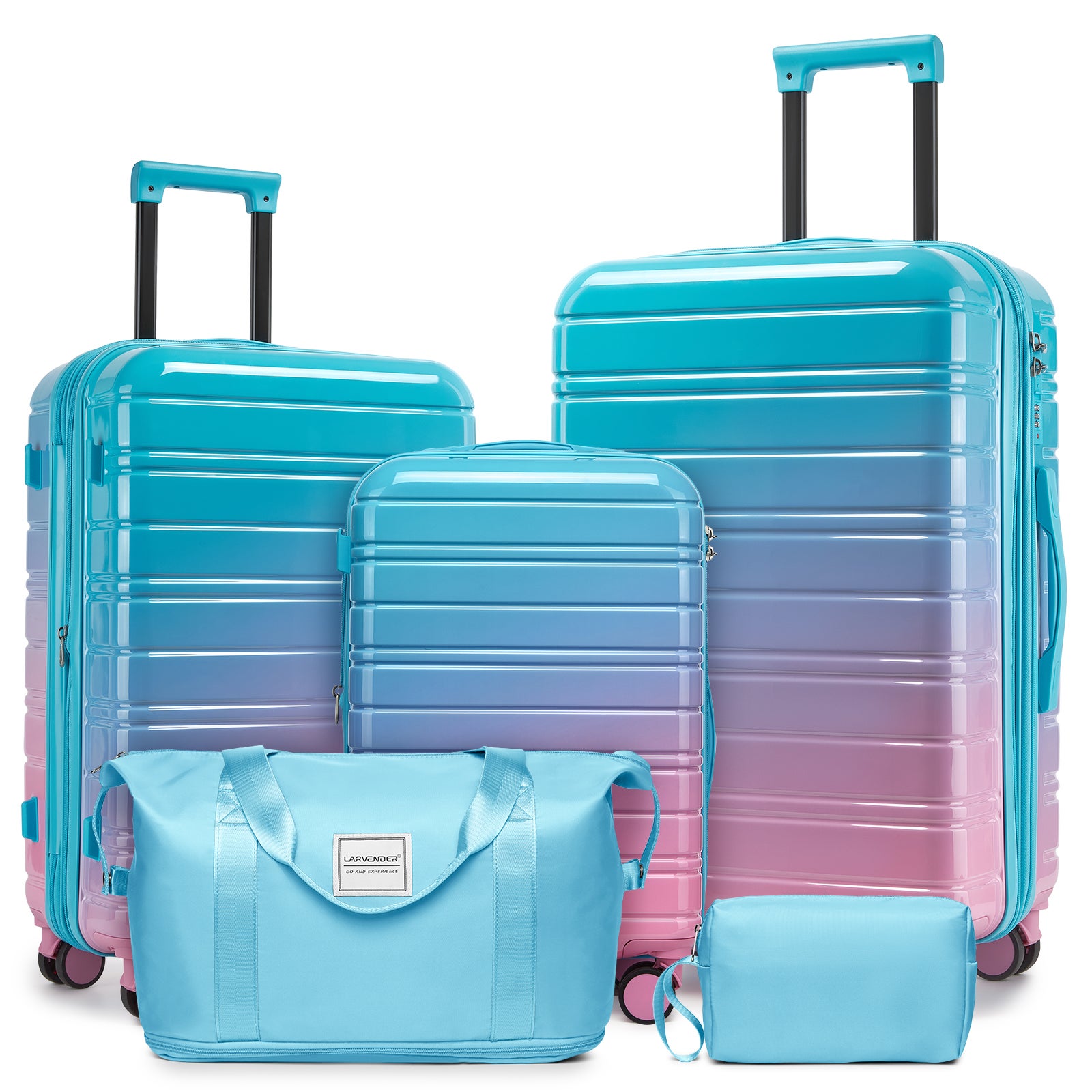 Ensemble de bagages cinq pièces, comprenant un sac de voyage, une ...