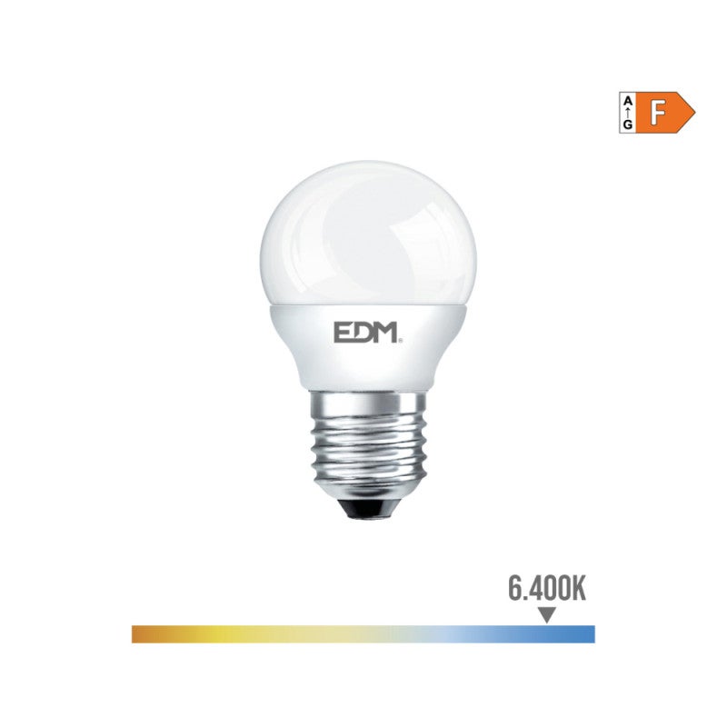 Bombilla LED E27 – 7W – 600lm – 6400K – Ø4,5x8cm – Luz fría | Leroy Merlin