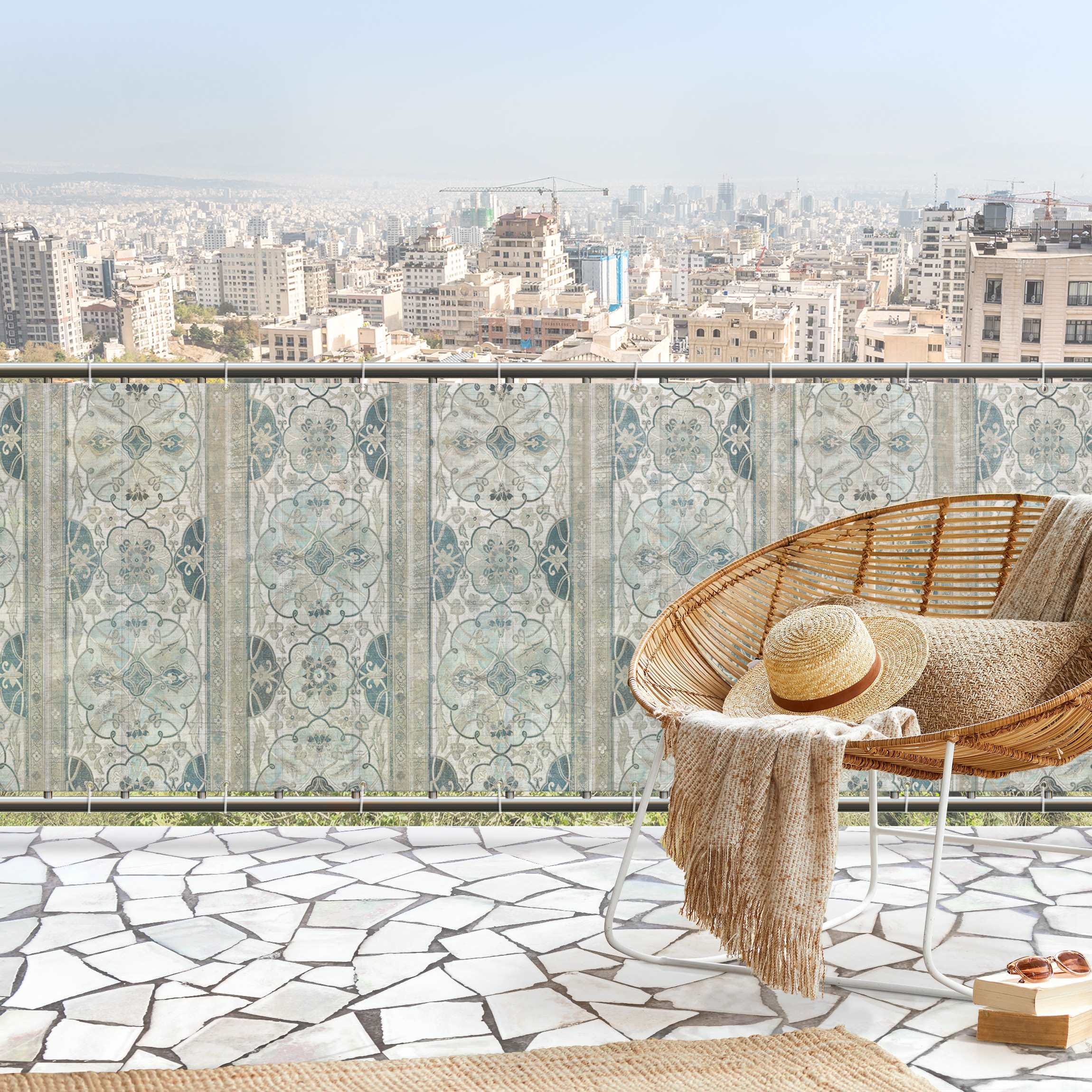 Brise vue brise vent balcon appartement jardin blanc H.0,9 x L.5,5 M ... Brise vue brise vent balcon appartement jardin blanc H.0,9 x L.5,5 M ...
