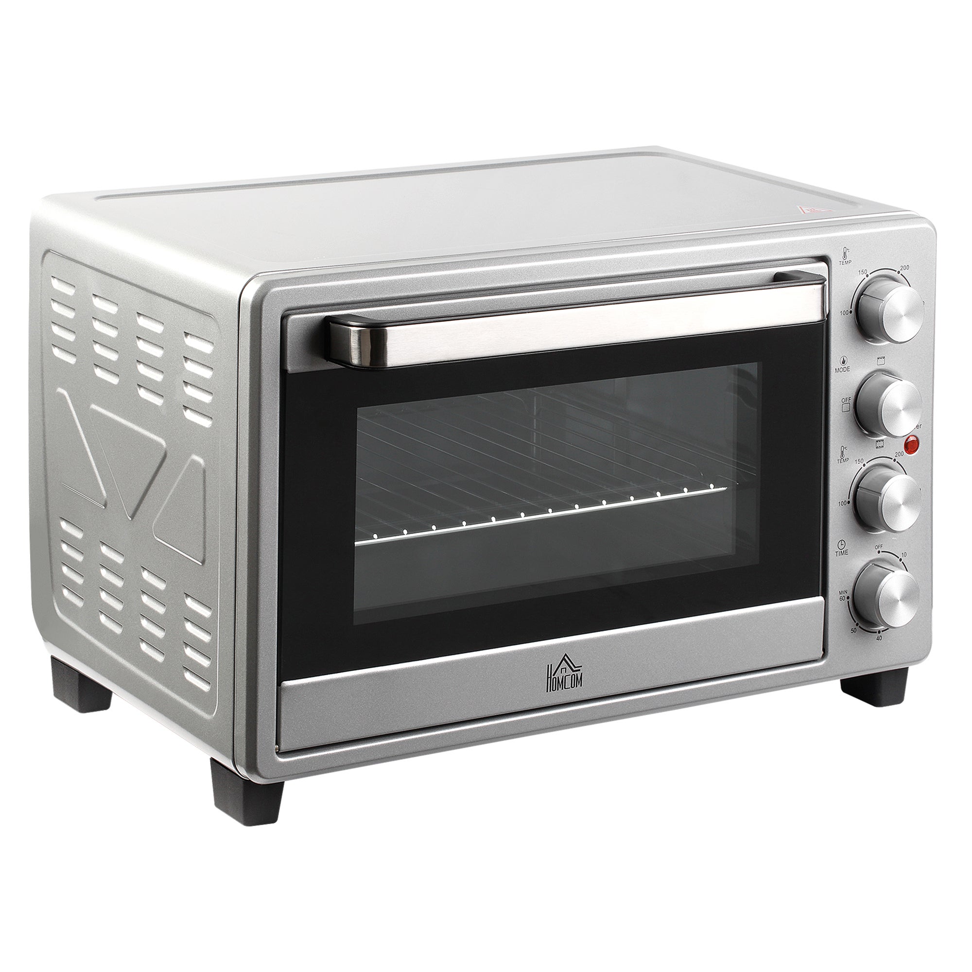 Mini Four Électrique 32L 1600W Inox & Verre – 3 Modes, Compact, Plateau ...