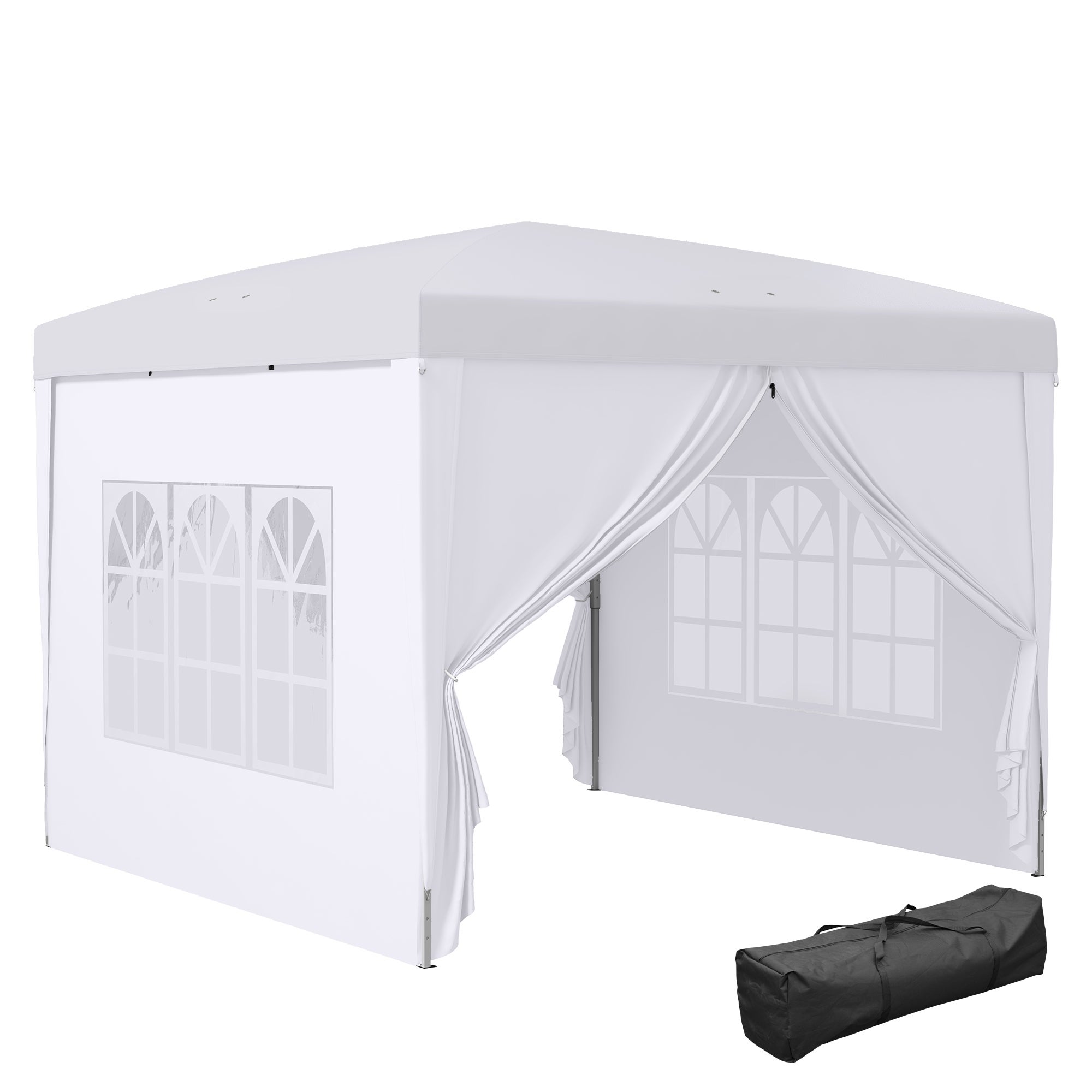 Pavillon de 3 x 3 m avec 4 parois latérales, fenêtre, tente de jardin ...