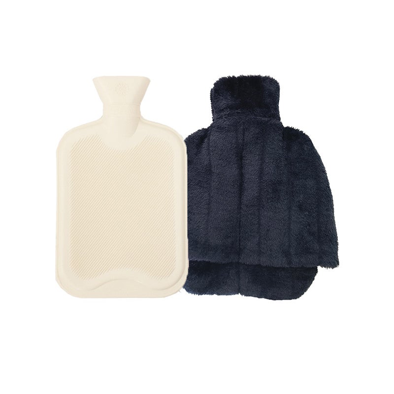 Plush Hot Water Bottle Set NavyBlue | Leroy Merlin