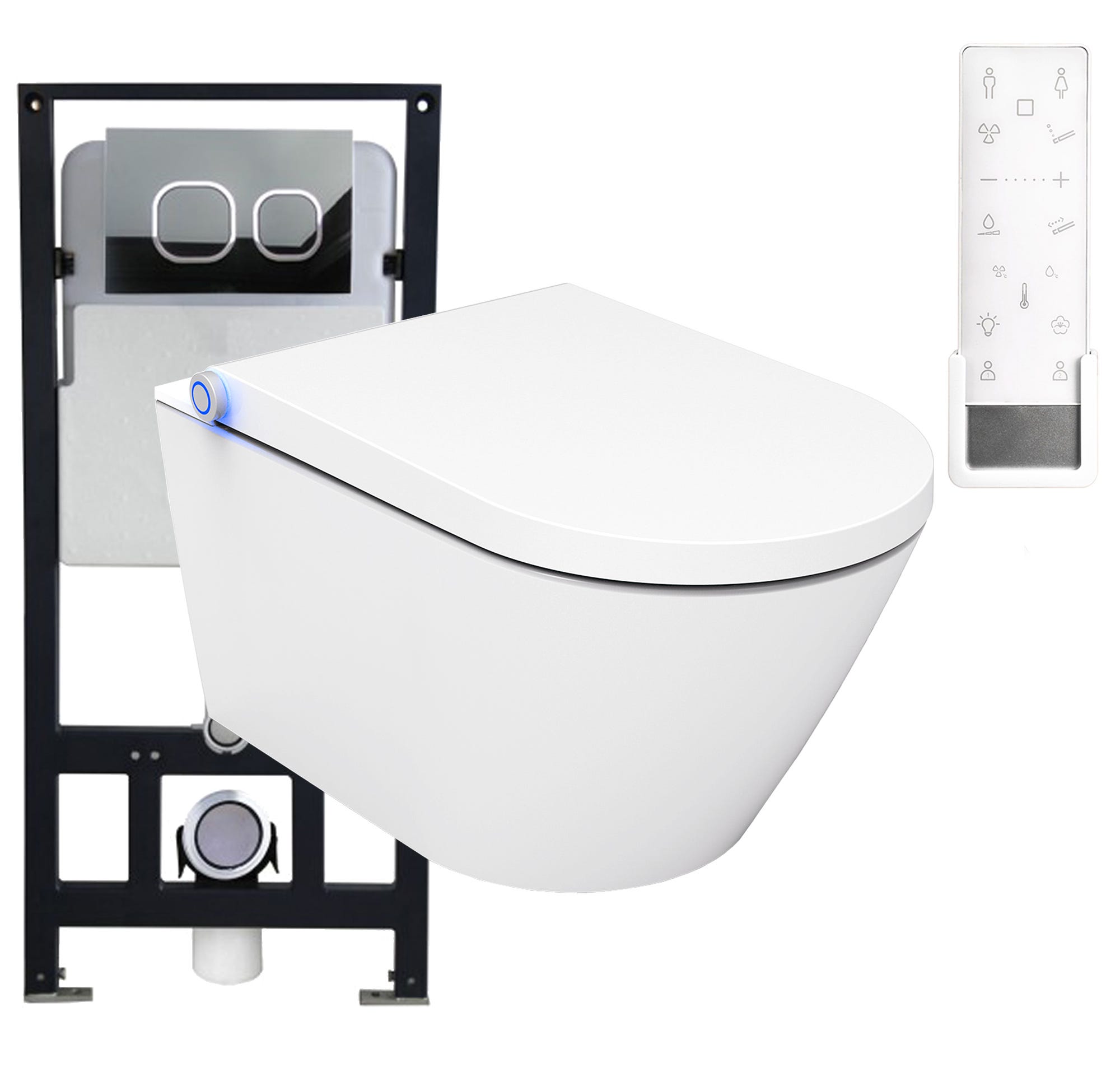 BERNSTEIN - Pack Bâti-support + Toilettes Japonais céramique, WC lavant ... BERNSTEIN - Pack Bâti-support + Toilettes Japonais céramique, WC lavant ...