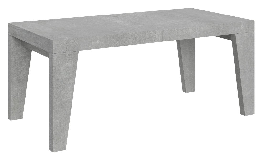 Mesa de comedor extensible de madera Naxo.-Color Gris cemento-Soporte 4 ...