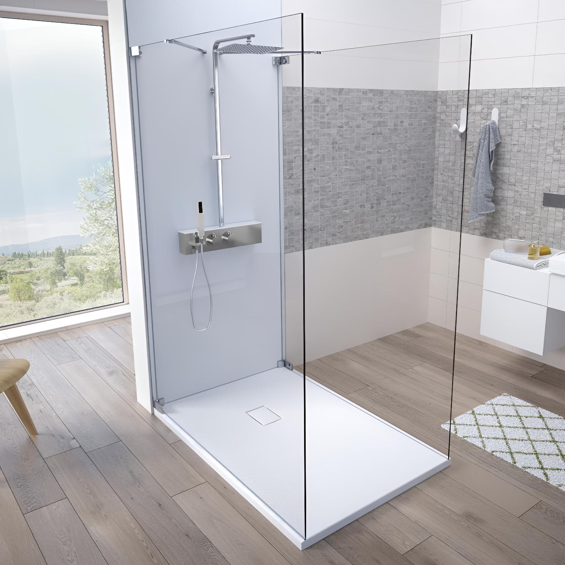 Receveur de douche composite extra-plat découpable KINEDO KINESURF ...