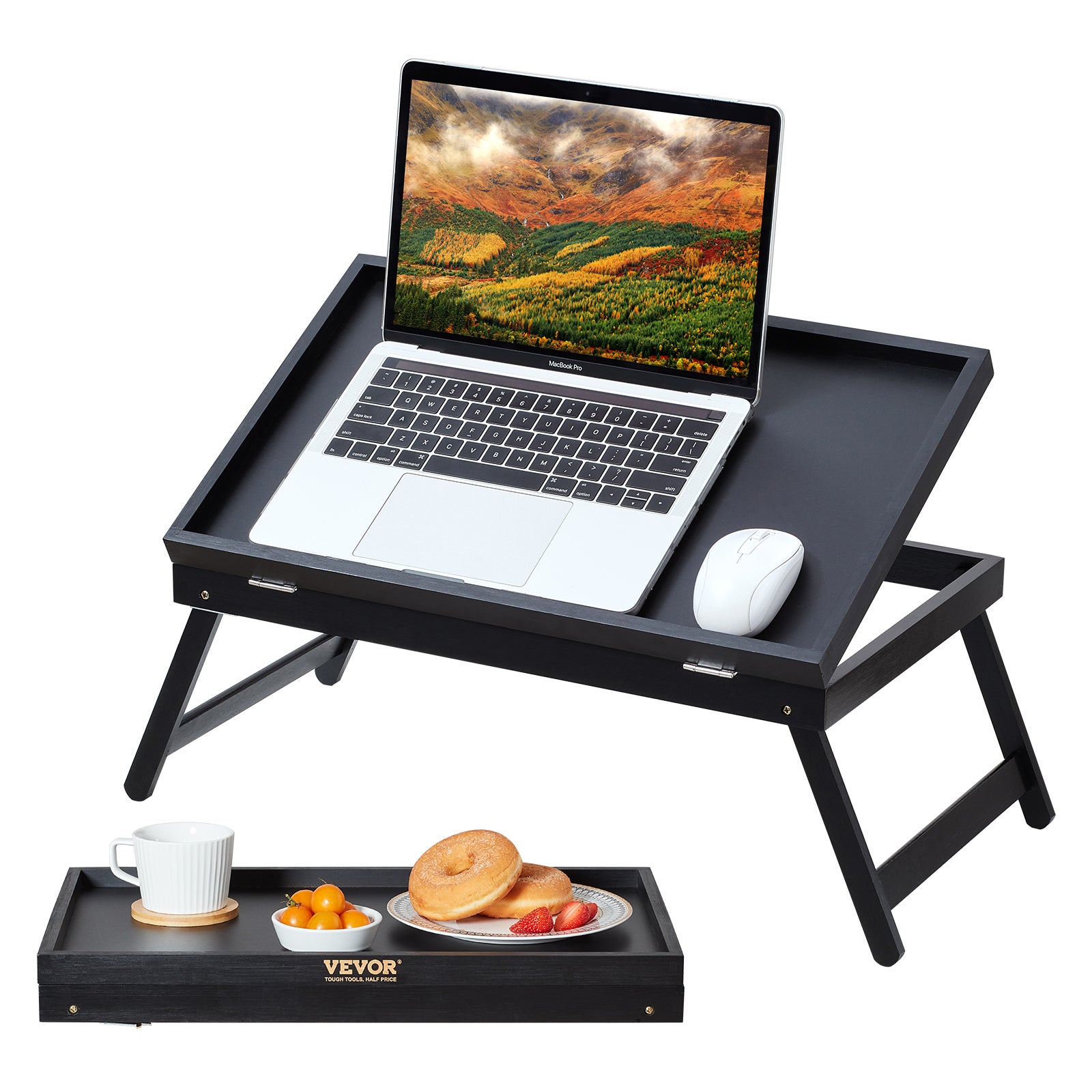 Plateau de Lit VEVOR pour Petit-Dejeuner Plateau de Service sur Pieds ...