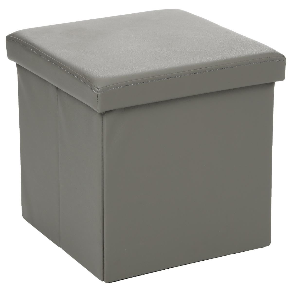 Pouf & Coffre de Rangement "Lounge" 38cm Gris | Leroy Merlin