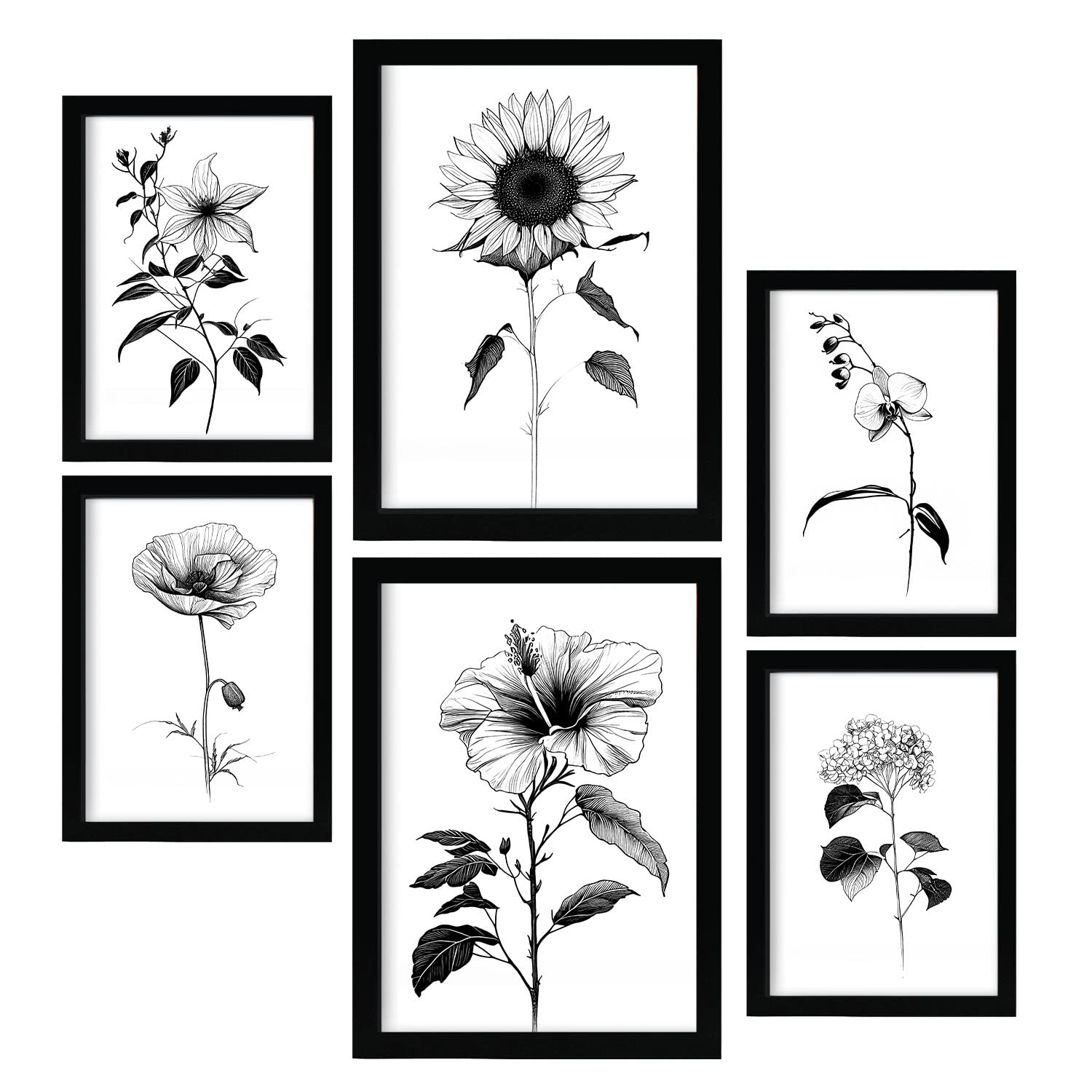 Nacnic Posters Di Fiori Luminosi Manifesti Di Natura E Botanica Con ...
