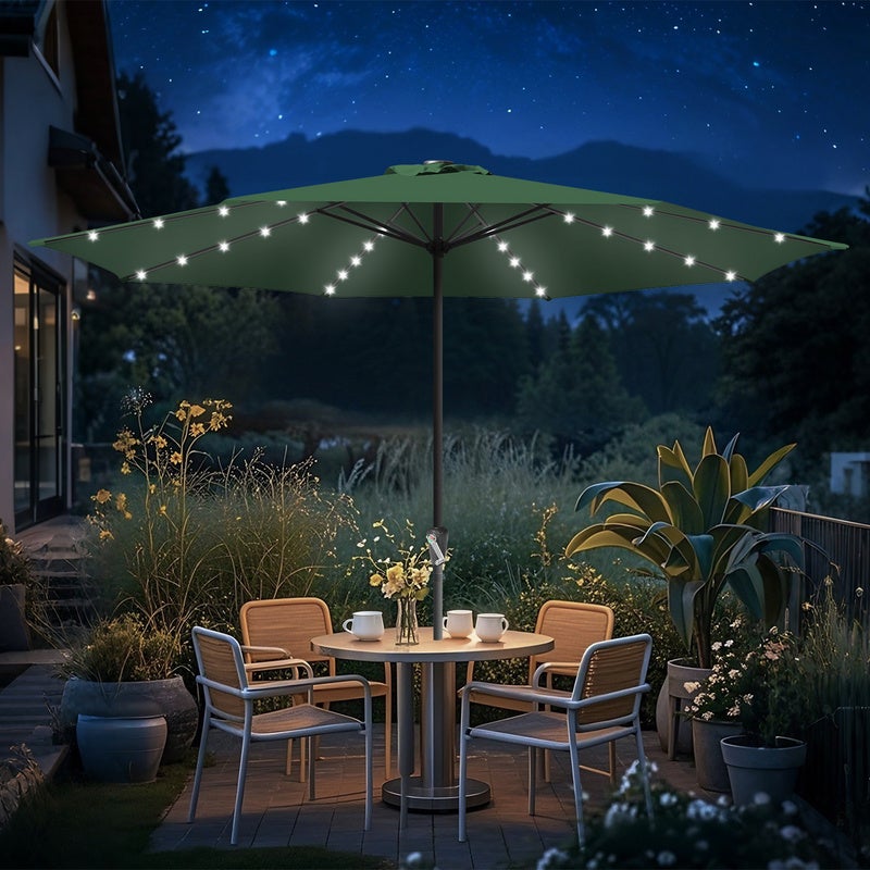 Paraguas de jardín UV30+, metálico, para jardín, balcón y terraza, 350 ...