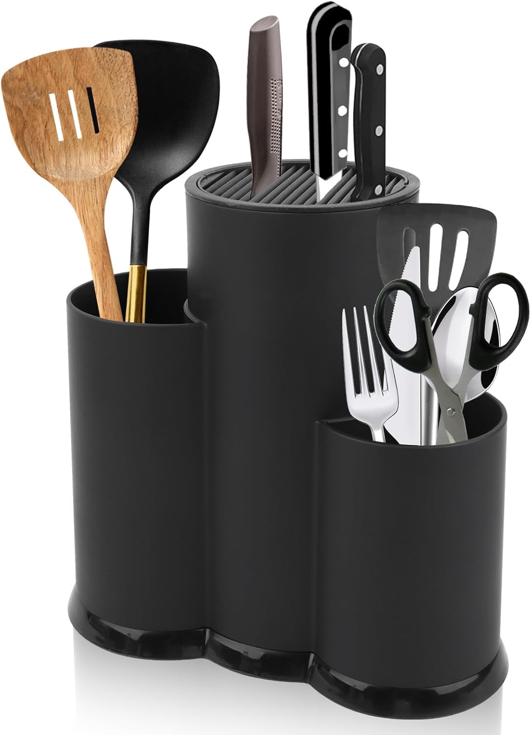 3 en 1 Blocs à Couteaux Vides Universel, Support à Couteaux De Cuisine ...