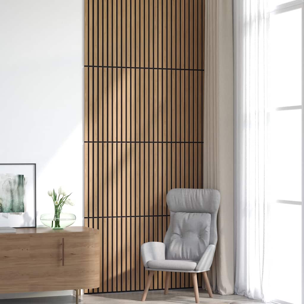Paneles acústicos de pared 8 uds listones 60,5x60 cm | Leroy Merlin