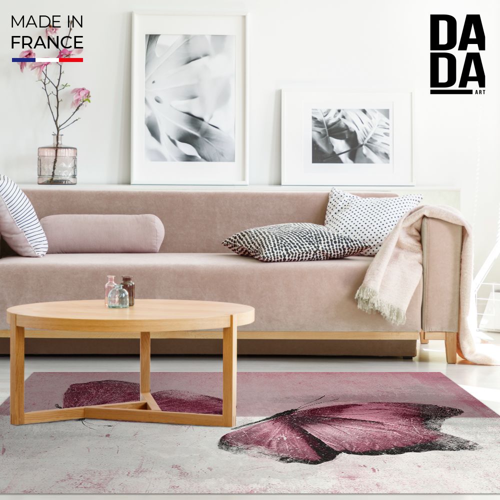 Tapis vinyle Papillons élégants/ 139x198cm / Fabriqué en France / DADA ...