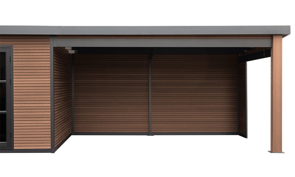 Extension XL à droite pour abri de jardin composite Meaudre, teinte ...