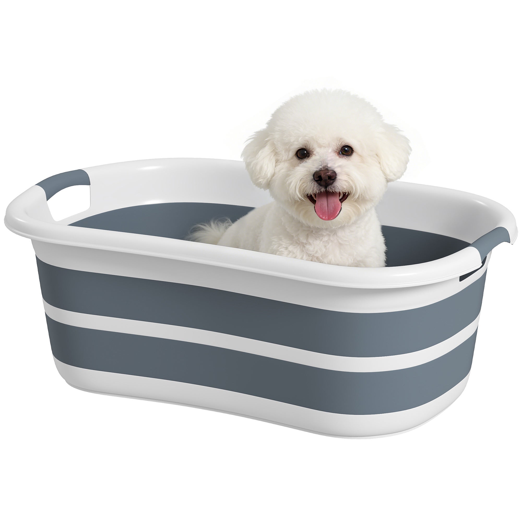 Bañera para perros, bañera plegable portátil con orificio de drenaje ...