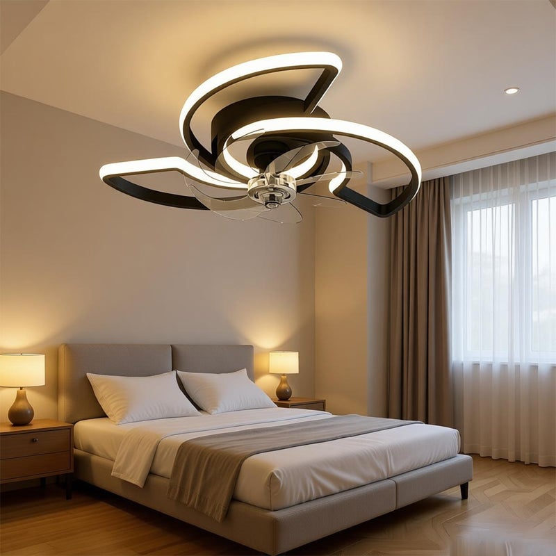 Ventilateur de plafond encastré moderne avec éclairage réglable, 6 ...