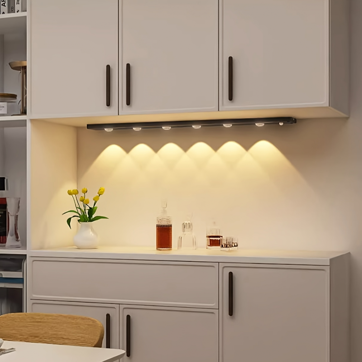 Luz LED inteligente con sensor de movimiento de 40 cm, recargable ...