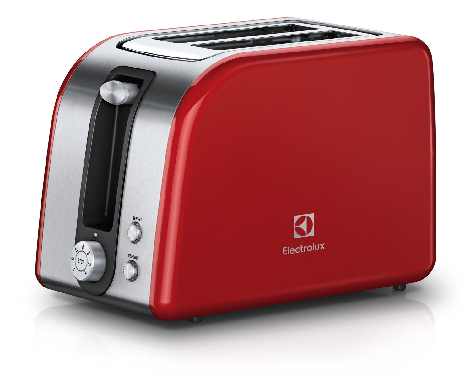Tostadora Electrolux EAT7700R 2 Rebanadas 850 W Rojo Plata | Leroy Merlin