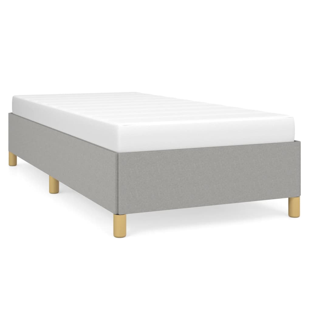 Lit simple | Lit adulte | Cadre de lit Gris clair 90x190 cm Tissu485008 ...