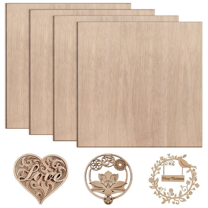 Contrachapado - Cuadrado - 10 paneles - 300 x 300 x 3 mm - Madera de ...