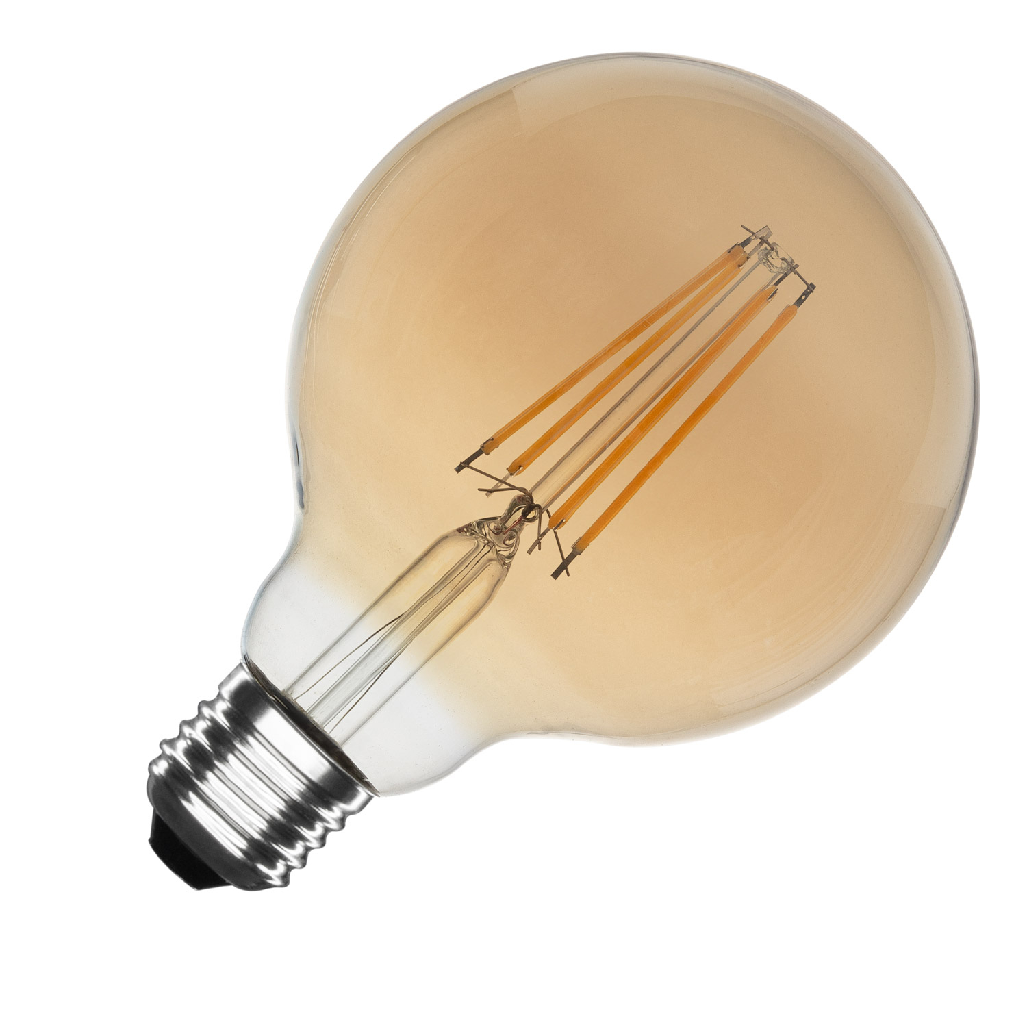Ampoule LED Filament E27 8W 750 lm G95 Gold No Flicker 2700K Blanc chaud | Leroy Merlin