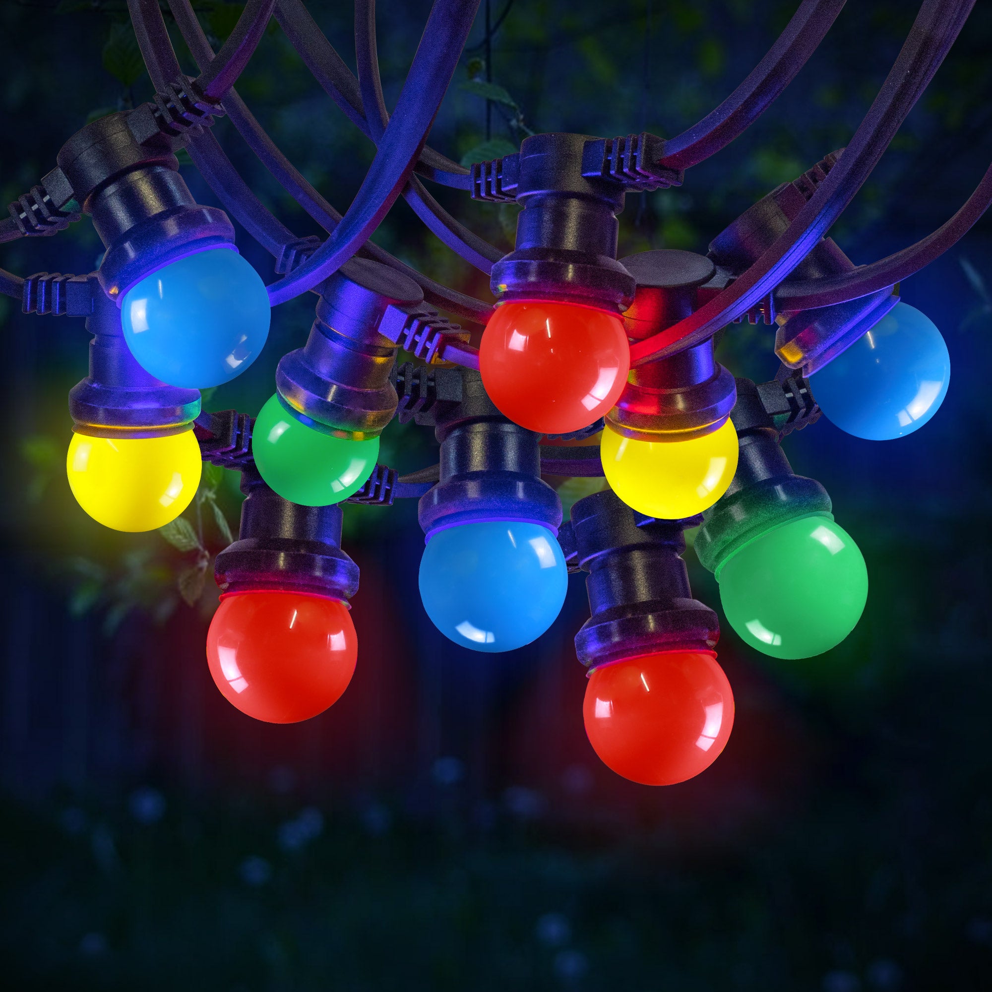 Kit Guirlande Guinguette 50m IP 65 Multicolore SKYLANTERN | Leroy Merlin