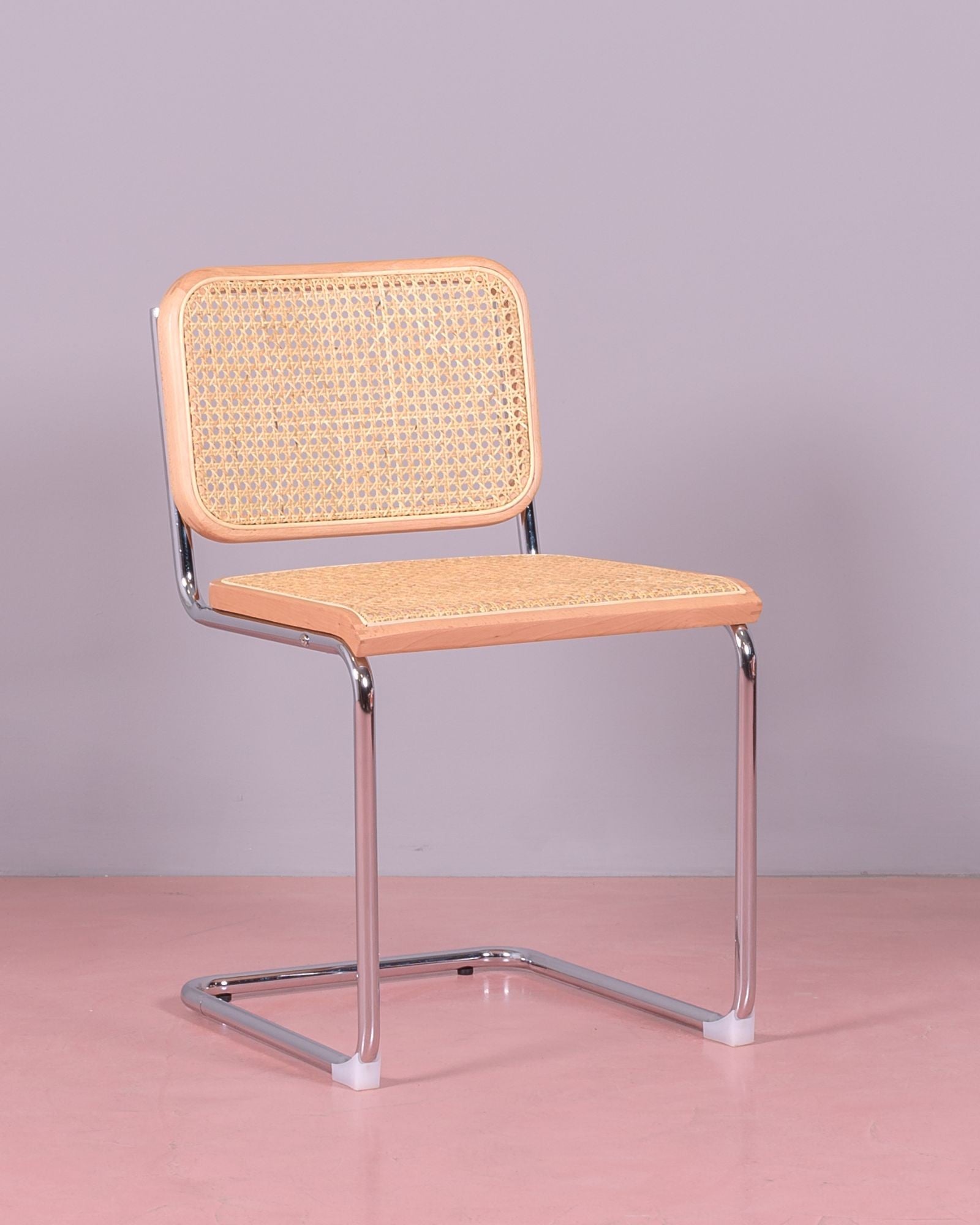 Silla retro en ratán natural y acero cromado - Frank - Nest Dream ...