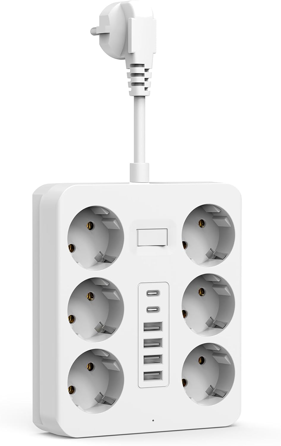Prise murale avec 6 prises secteur et 6 ports USB ; adaptateur secteur ...