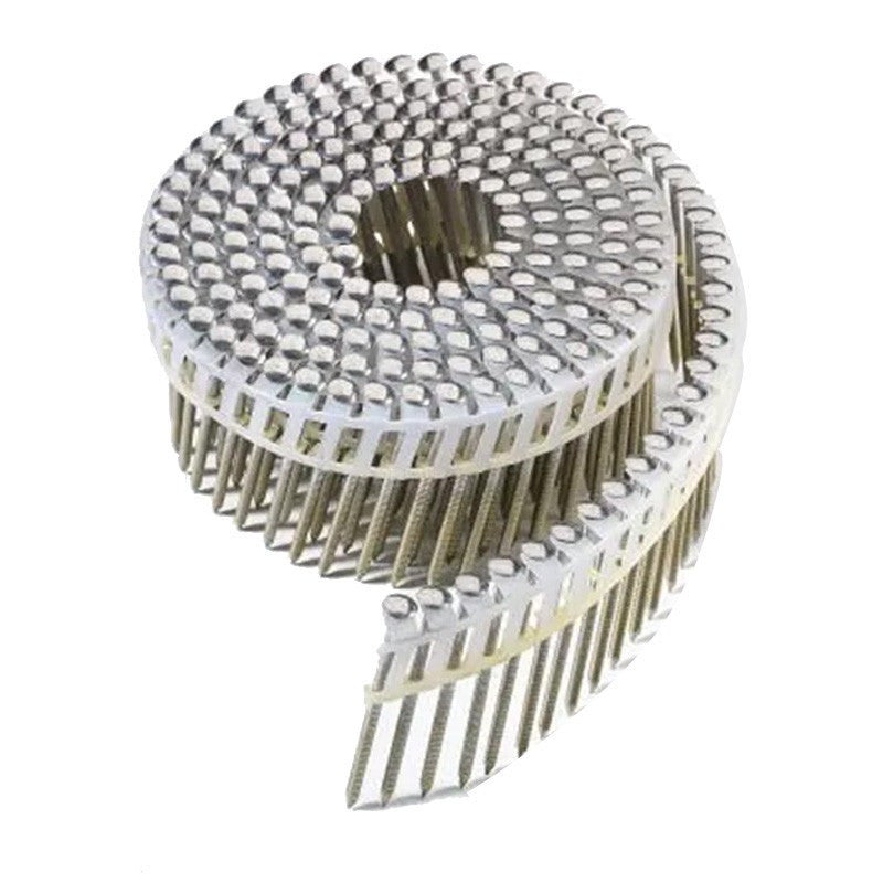 Pointes bombée inox A2 NORFIX annelé 16° en rouleau liaison plastique ...