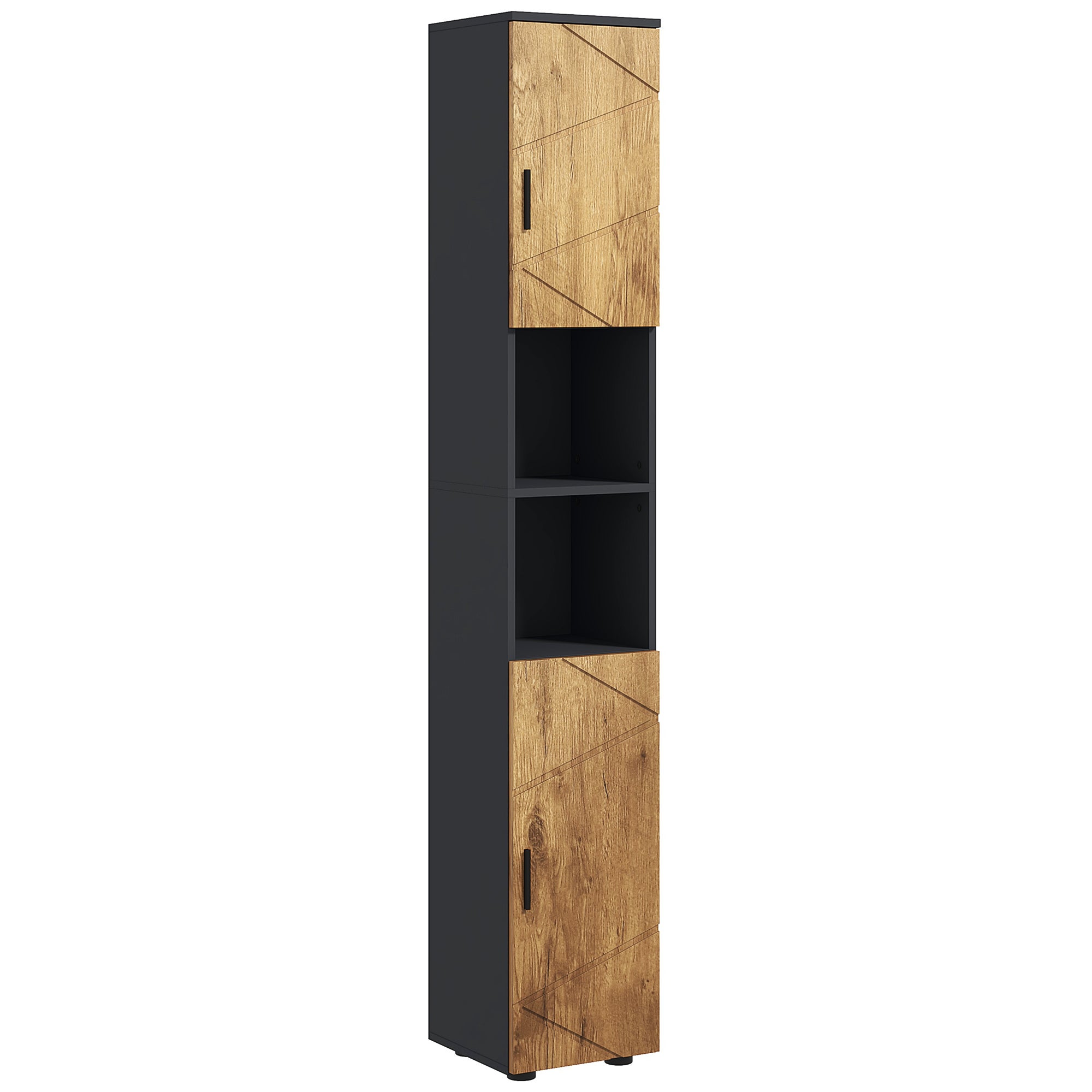 Meuble colonne armoire rangement salle de bain 2 portes étagère ...