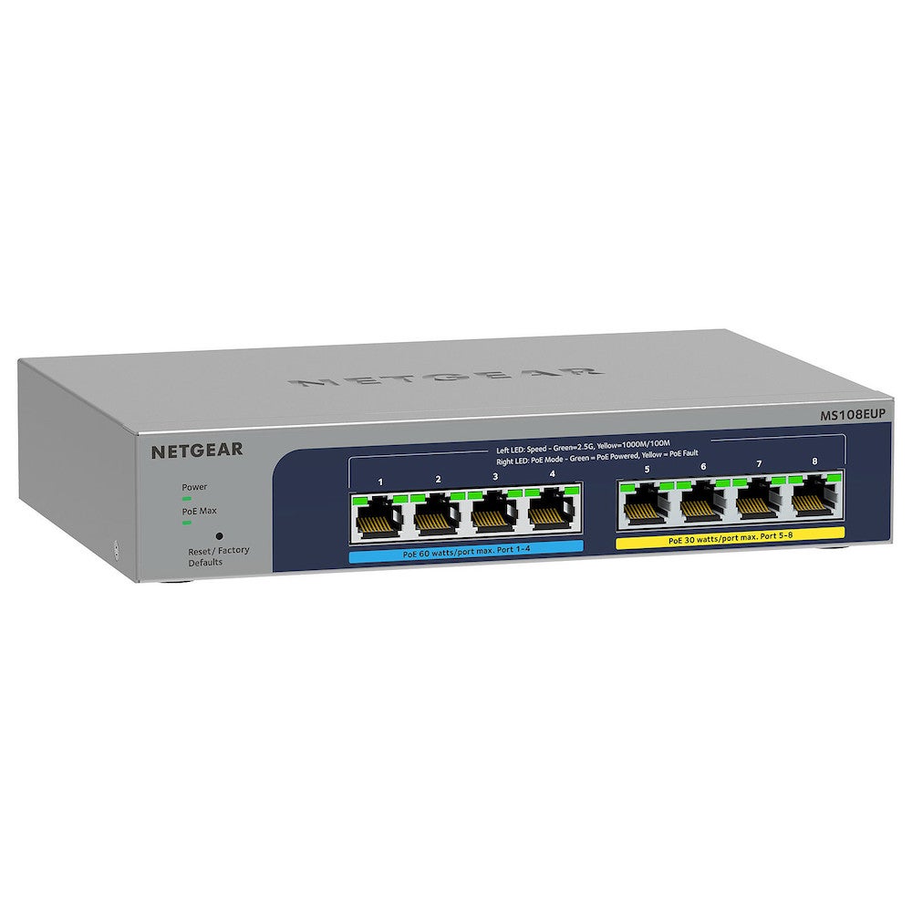 Ms108tup - switch ethernet manageable 230w 8 ports 2.5gbps dont 4 poe++ ...