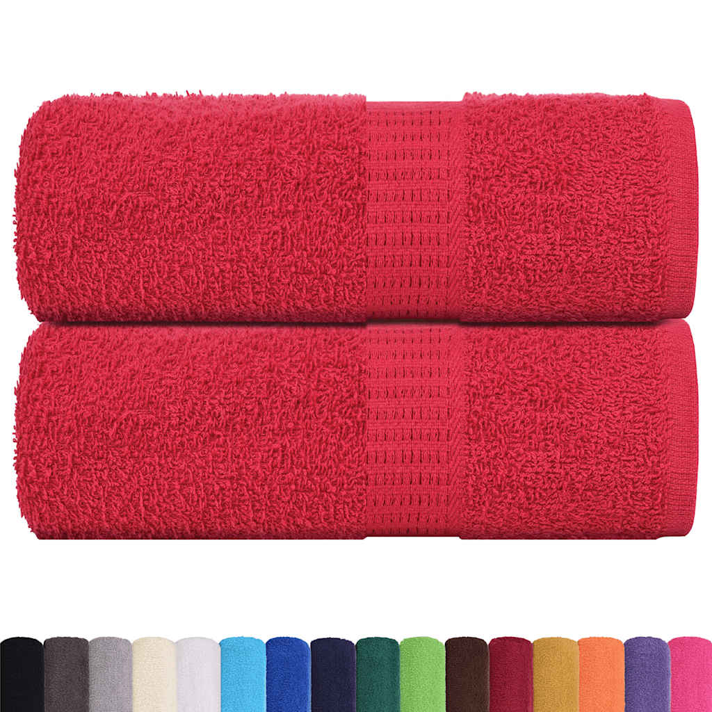 Toallas 2 uds 100% algodón rojo 30x30 cm 360 gsm - COMFORTXL | Leroy Merlin