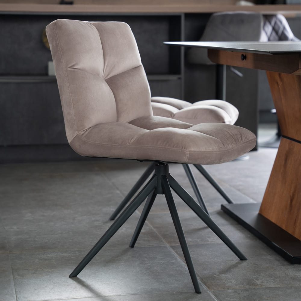 Chaise De Salle é Manger Pivotante En Velours Home Deluxe Noda Lot De 8