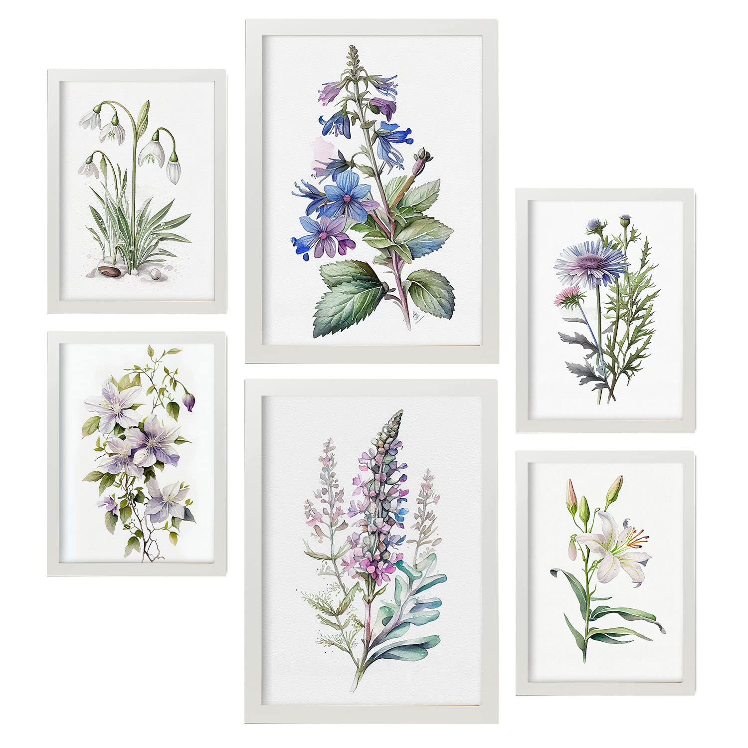 Nacnic Fleurs De Lys Affiches Nature Et Botanique En Couleur Avec Des ...