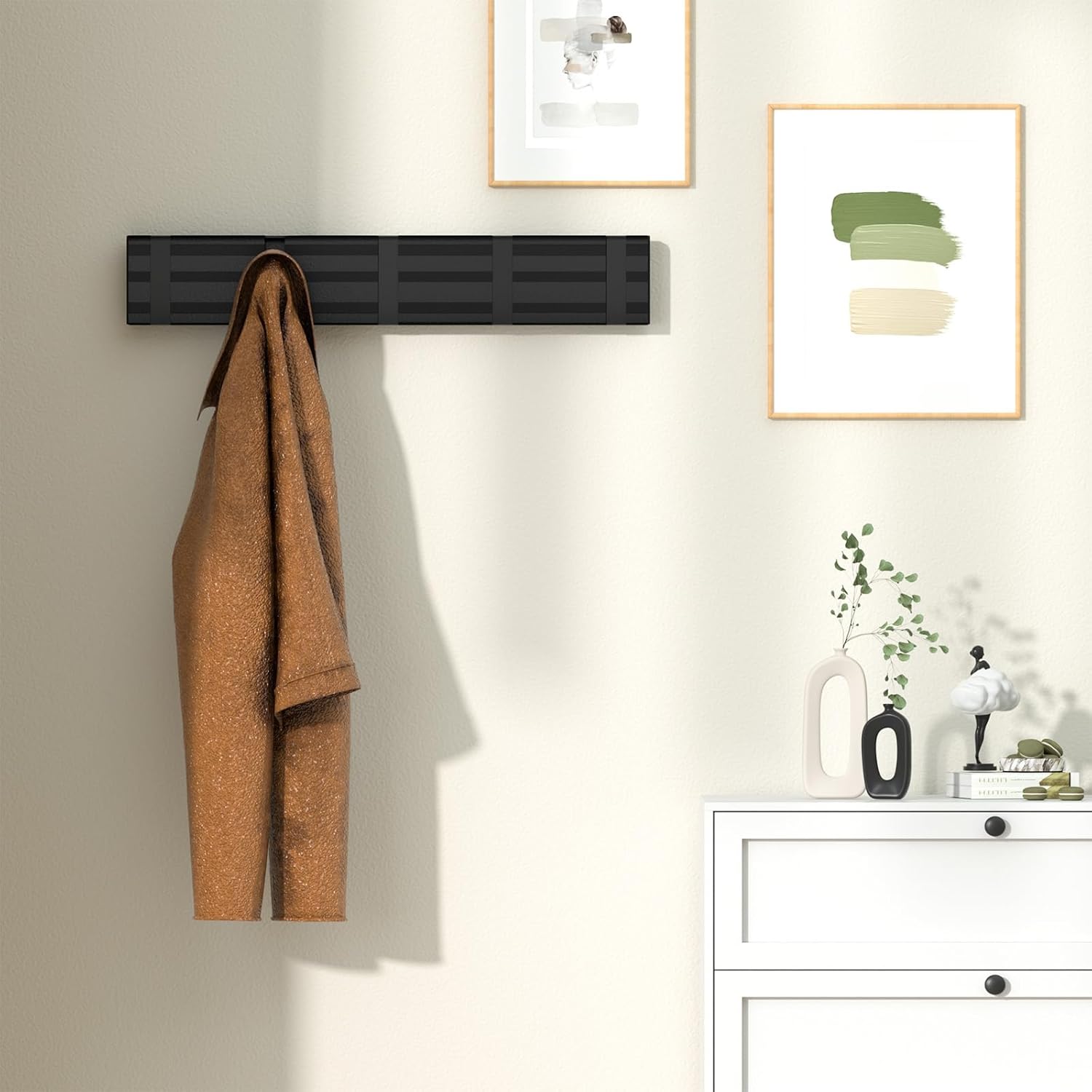 Perchero de Pared con 5 Ganchos, Metal Muy Resistente, Perchero de ...