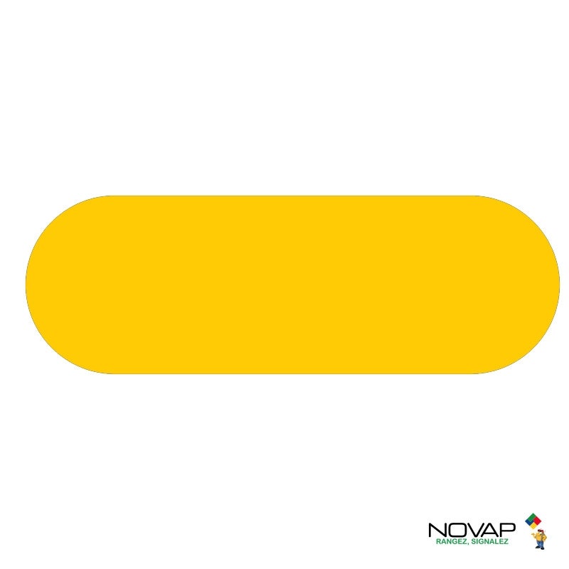 Lot de 10 adhésifs marquage au sol - trait jaune 150 x 50mm - 4003047 ...