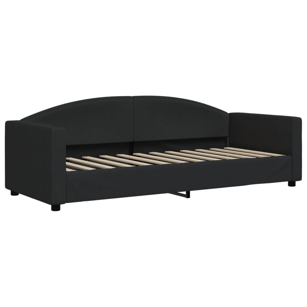 Lit simple | Lit adulte | Lit de repos sans matelas noir 80x200 cm ...