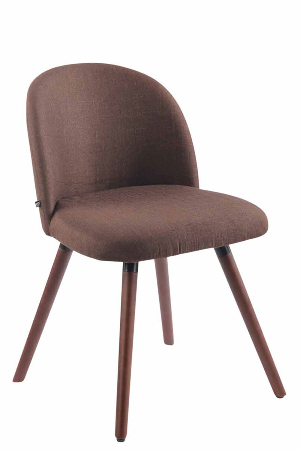 Silla de Comedor Nelson Tela Nogal Marrón | Leroy Merlin