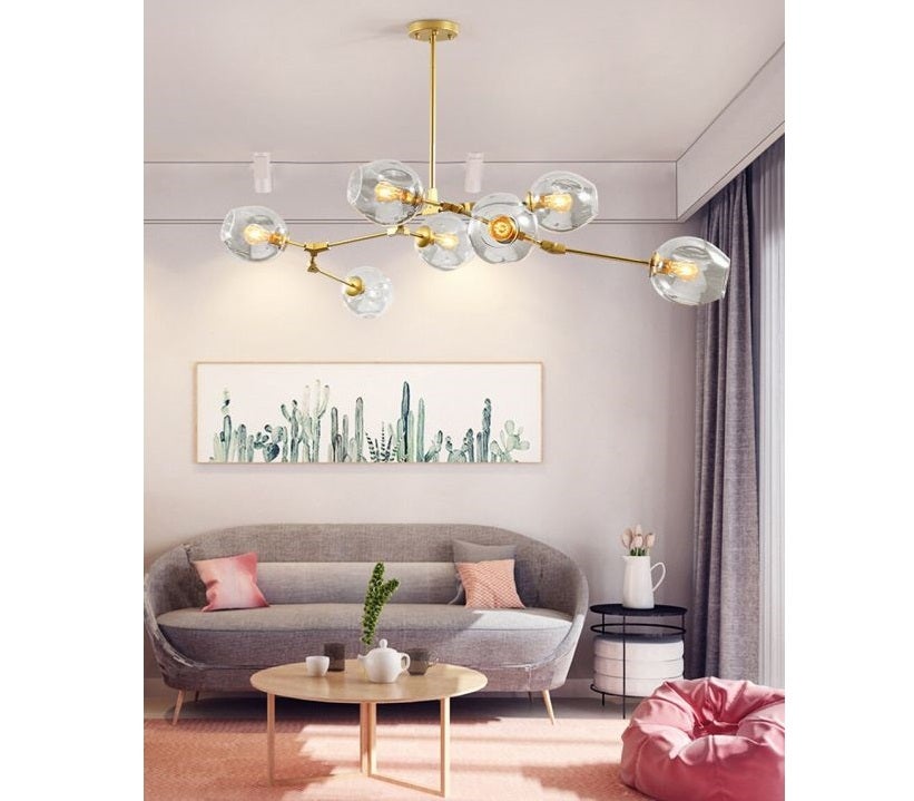 LAMPE APP507-7C GOLD | Leroy Merlin